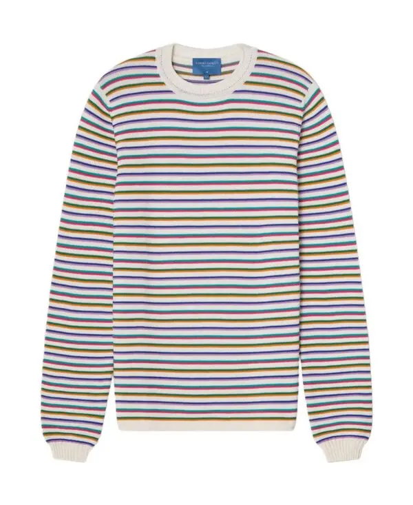 Robert Talbott Hilton Multi Stripe Rollneck Sweater