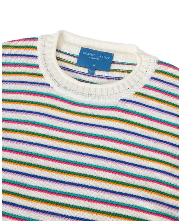 Robert Talbott Hilton Multi Stripe Rollneck Sweater