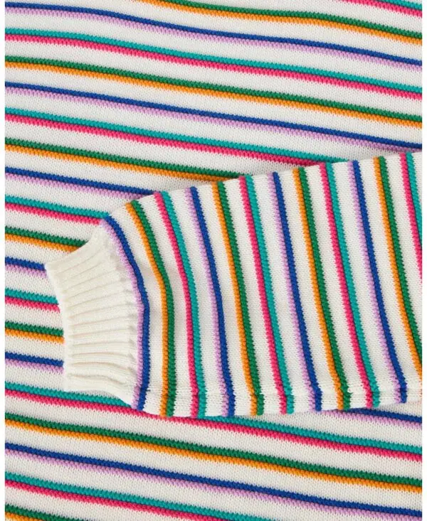 Robert Talbott Hilton Multi Stripe Rollneck Sweater