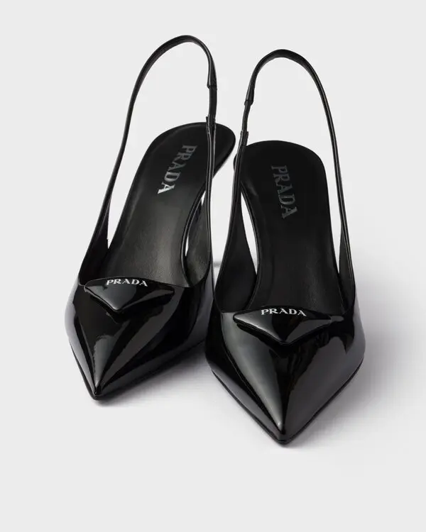 Prada Patent Leather Slingback Pumps