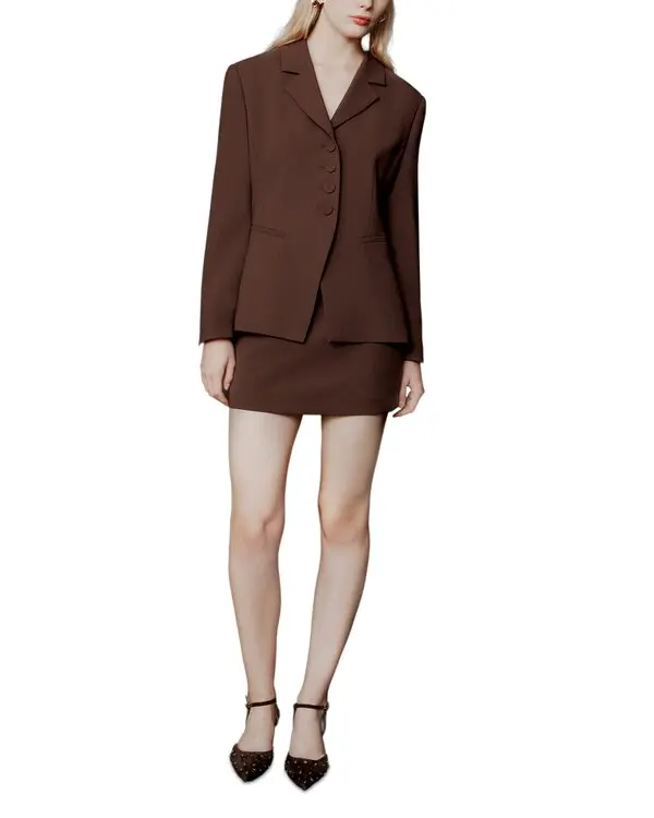 Marella Notched Collar Contoured Blazer