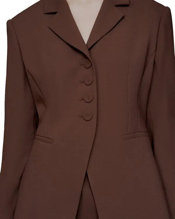 Marella Notched Collar Contoured Blazer