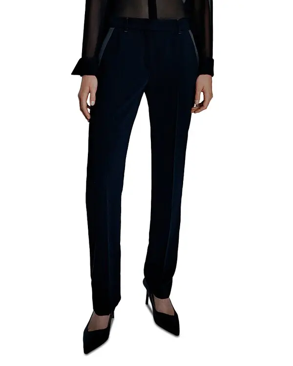 Marella Straight Belted Pants - Black