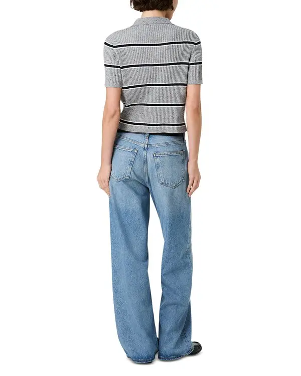 French Connection Mason Knit Varsity Stripe Polo Sweater