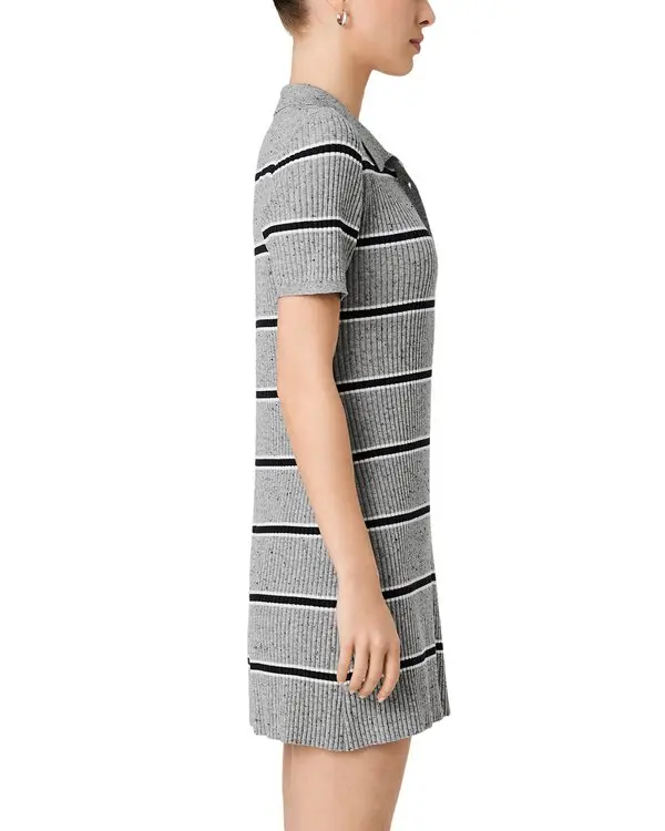 French Connection Mason Knit Varsity Stripe Polo Dress