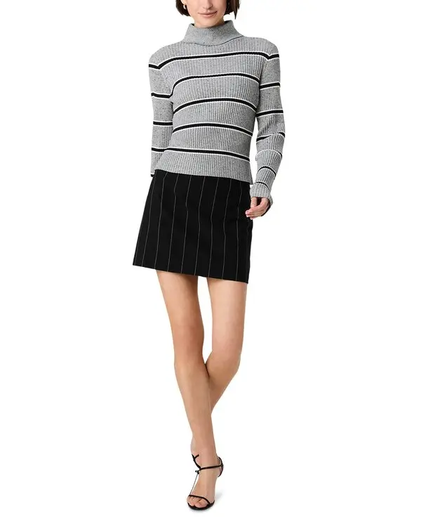 French Connection Mason Knit Varsity Stripe Turtleneck Sweater