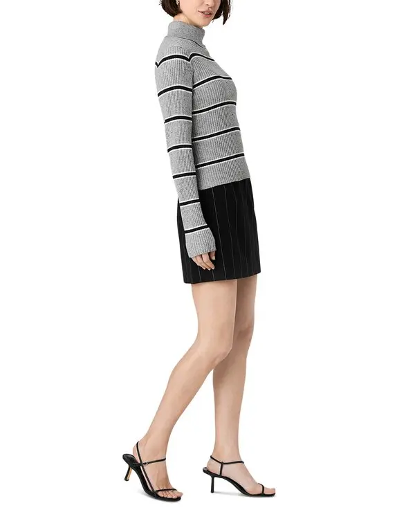 French Connection Mason Knit Varsity Stripe Turtleneck Sweater