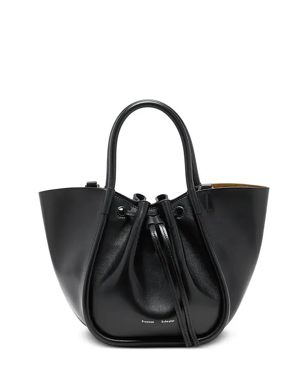 Proenza Schouler Small Ruched Leather Tote Bag - Black