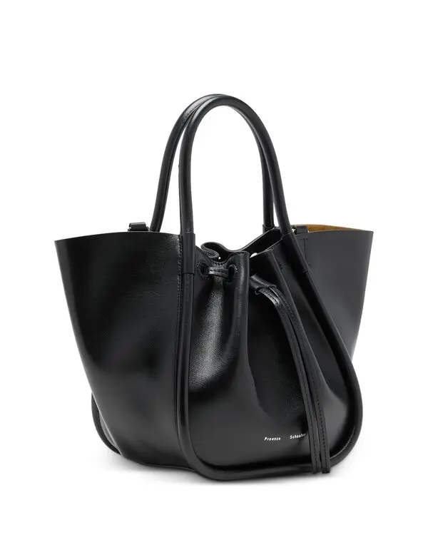 Proenza Schouler Ruched Leather Tote Bag - Black