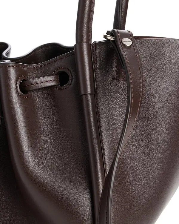 Proenza Schouler Small Ruched Leather Tote Bag - Espresso