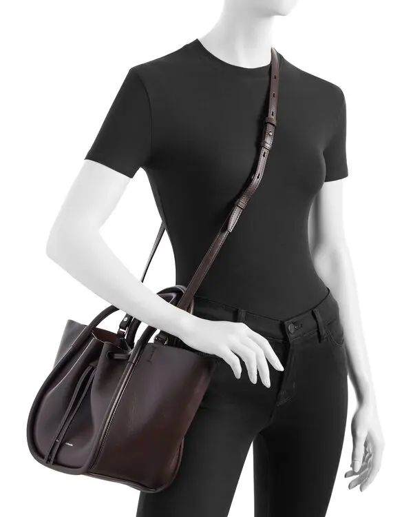 Proenza Schouler Small Ruched Leather Tote Bag - Espresso