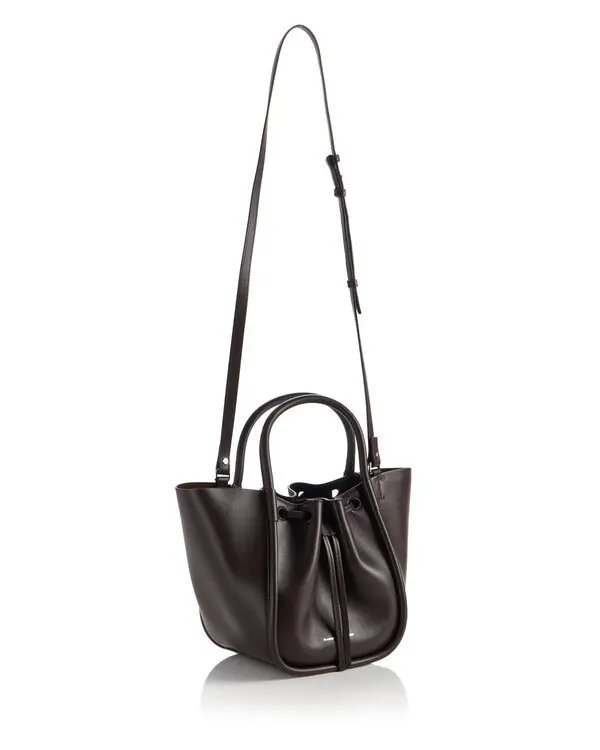 Proenza Schouler Small Ruched Leather Tote Bag - Espresso
