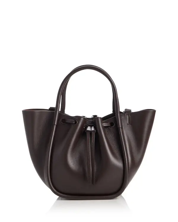 Proenza Schouler Small Ruched Leather Tote Bag - Espresso