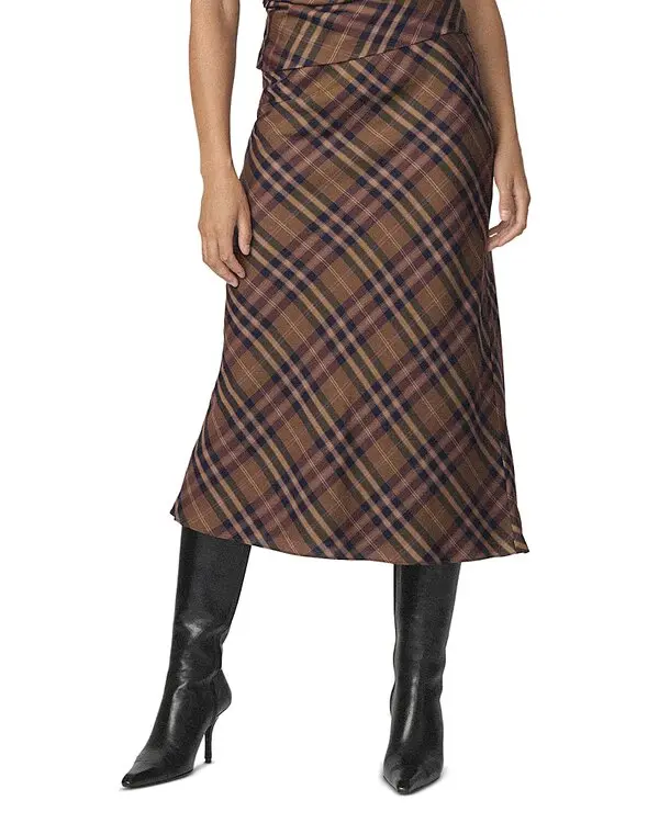 Joe's Jeans The Ines Midi Skirt - Camel Plaid
