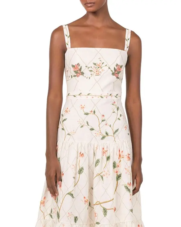 Agua Bendita Lima Navegante Linen Maxi Dress