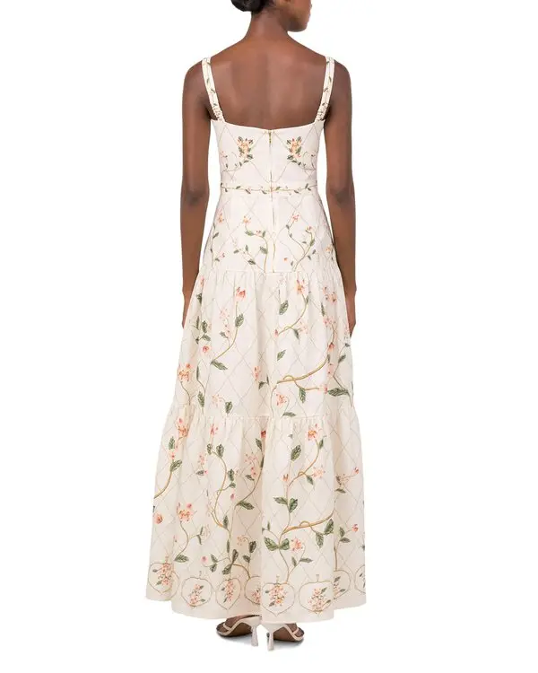 Agua Bendita Lima Navegante Linen Maxi Dress