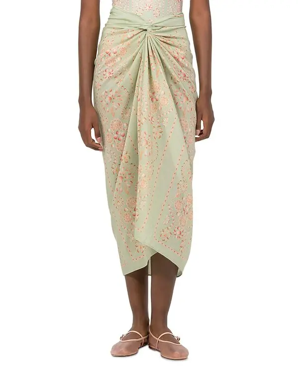 Agua Bendita Lavanda Playa Swim Cover-up Skirt - Multicolor