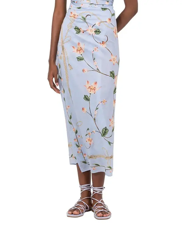 Agua Bendita Wrap Skirt Swim Cover-up - Multicolor
