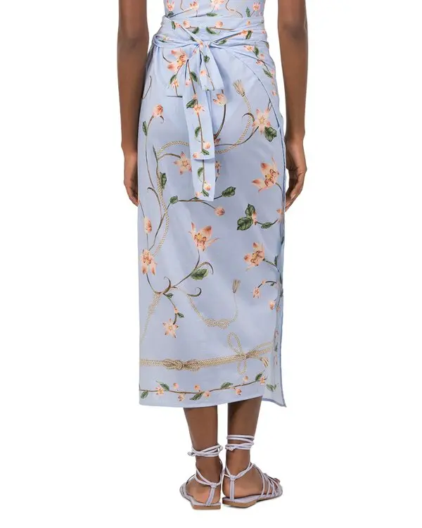 Agua Bendita Wrap Skirt Swim Cover-up - Multicolor
