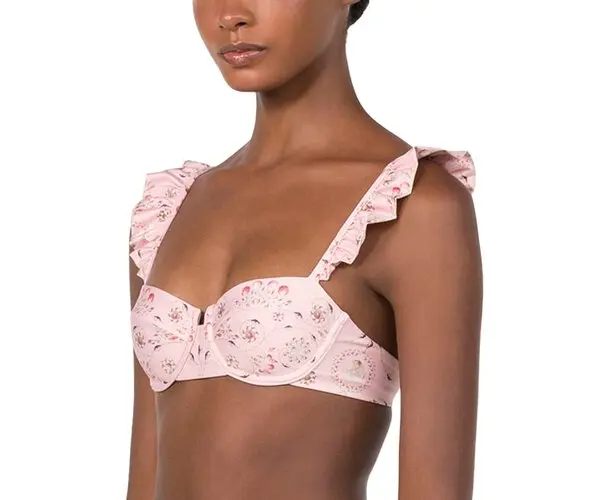 Agua Bendita Floral Print Underwire Bikini Top