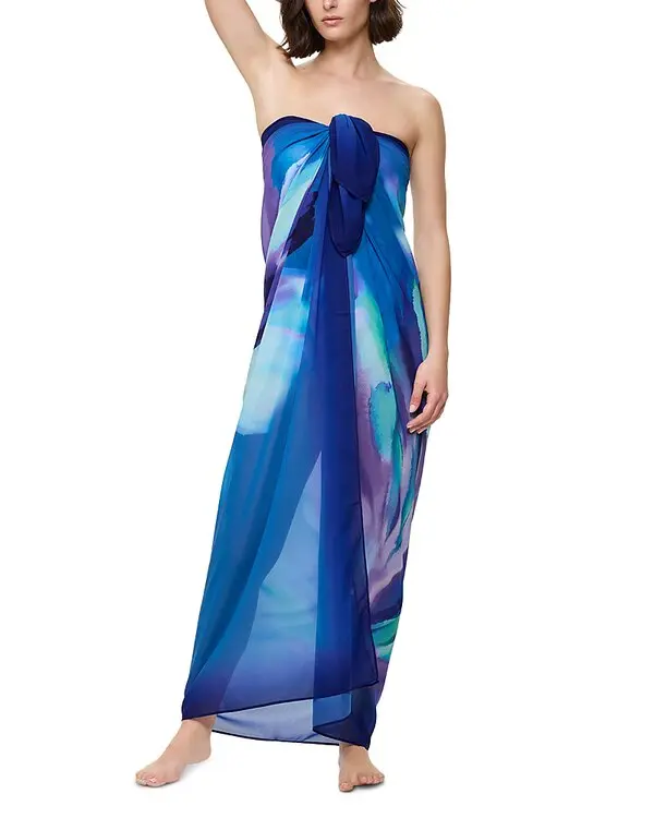 GOTTEX Floral Rhythm Pareo Swim Cover Up - Blue Multi