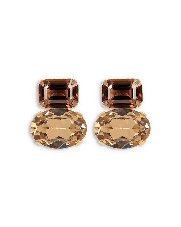 JENNIFER BEHR Maureen Double Stone Drop Earrings - Light Amethyst