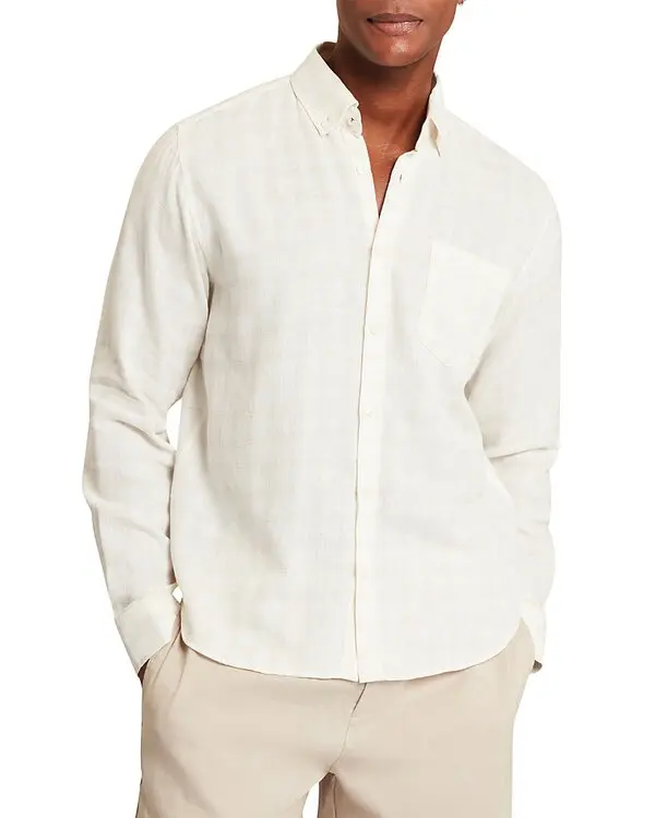 Ted Baker London Andrey Marl Check Pocket Shirt - Ecru