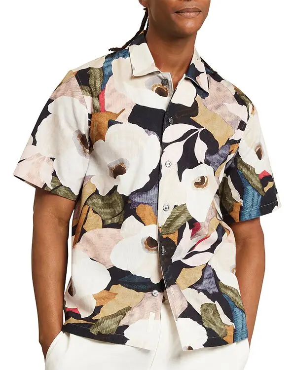 Ted Baker London Langdon Bold Abstract Floral Shirt - Multicolor