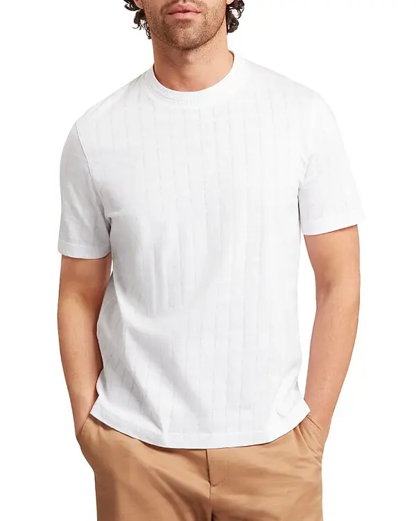 Ted Baker London Hemingway Regular Square Jacquard T-shirt - White