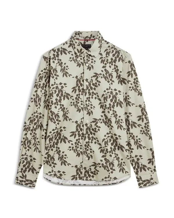 Ted Baker London Dornan Regular Fit Shadow Leaf Print Shirt