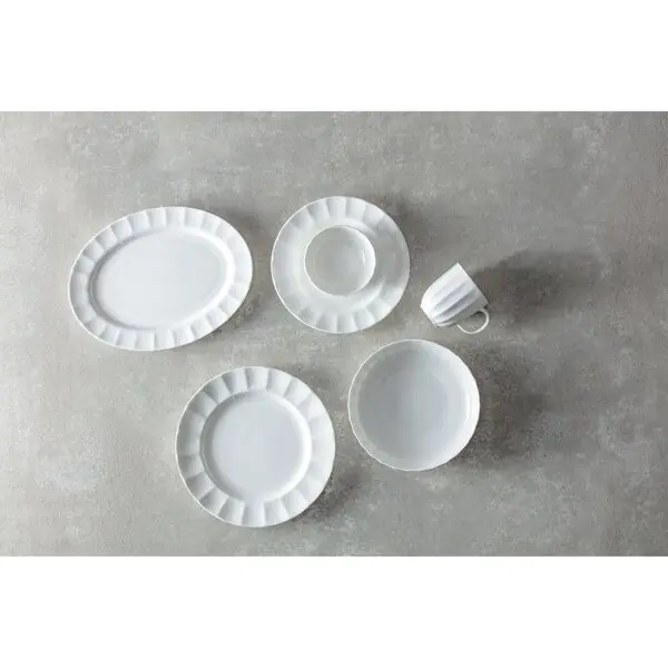 FORTESSA Blyss Bone China Low Dinner Bowl, Set Of 4