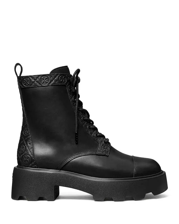 Tory Burch T Monogram Lug Ankle Boots
