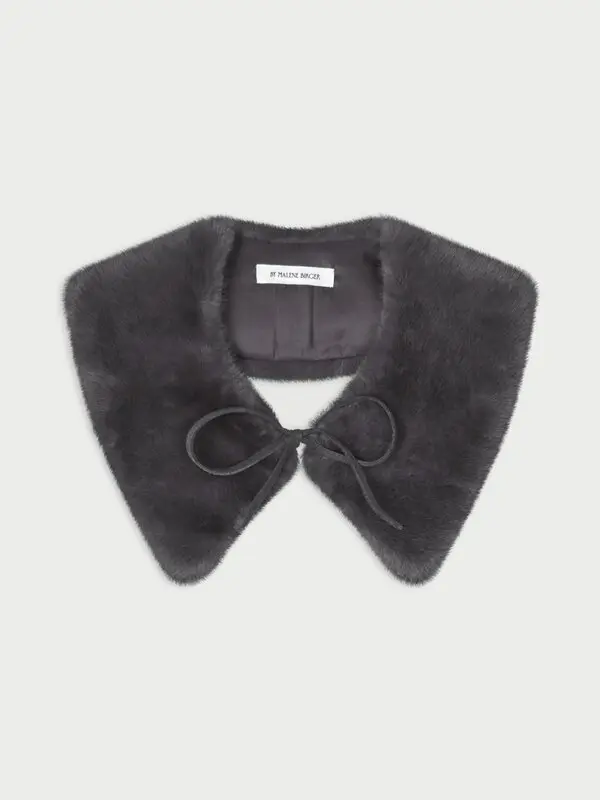 BY MALENE BIRGER Cowie Faux Fur Collar - Brushed Grey