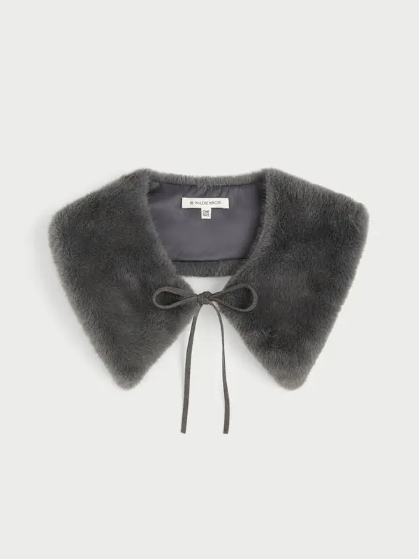 BY MALENE BIRGER Cowie Faux Fur Collar - Brushed Grey