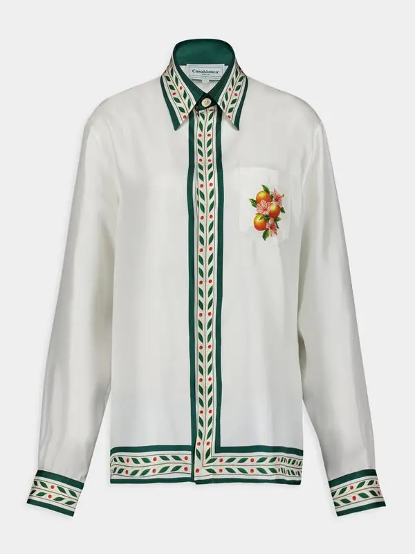 Casablanca Citrus Blossom Silk Shirt