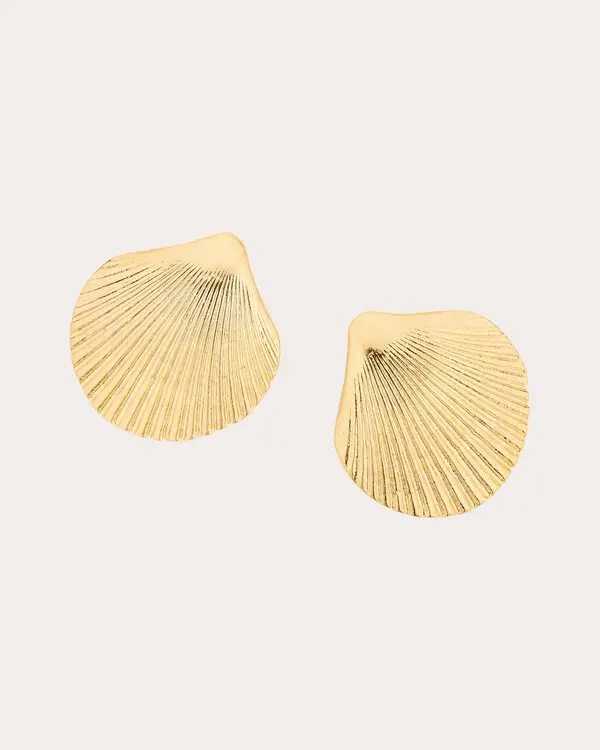 CLUB COASTAL The Shelly Stud Earrings - Gold