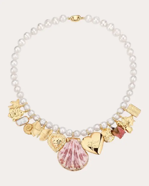 CLUB COASTAL In The Clouds Charm Necklace - Pink