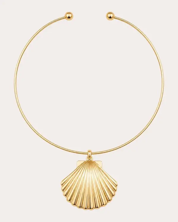 CLUB COASTAL Shelly Choker Necklace - Gold