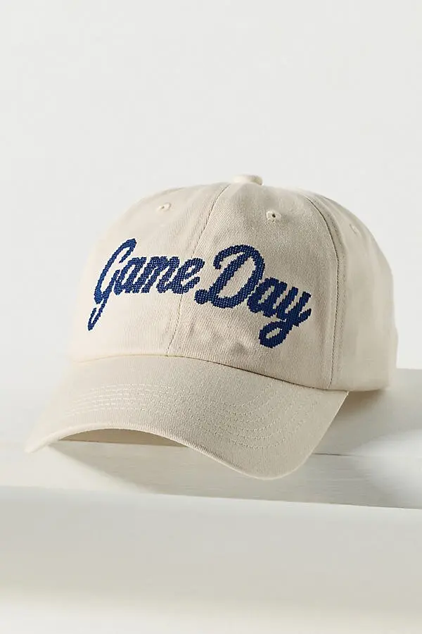 WORN/WEST Needlepoint Baseball Cap - Ivory