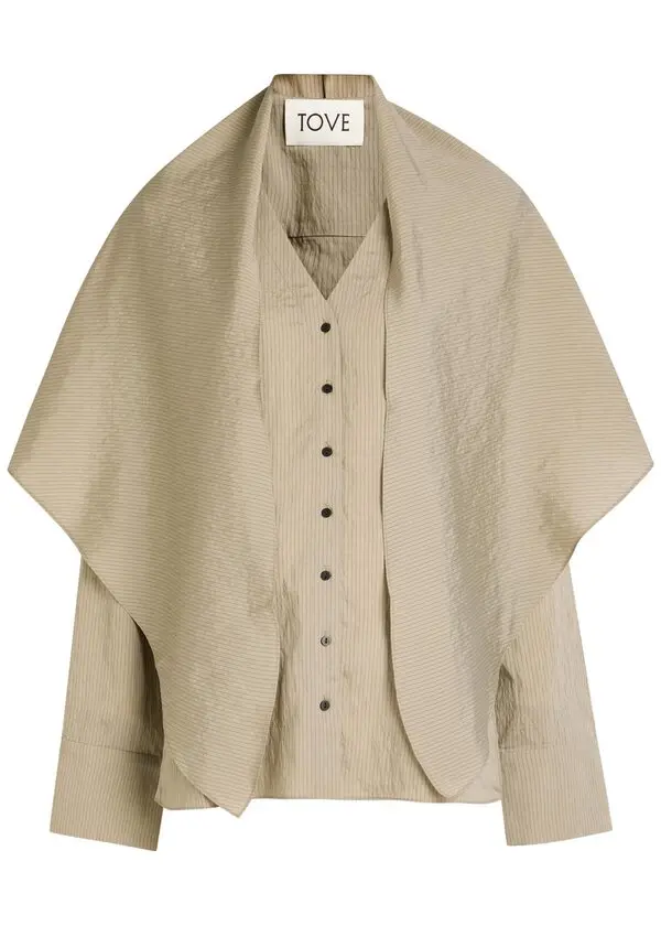 Tove Kiki Pinstriped Woven Shirt - Natural