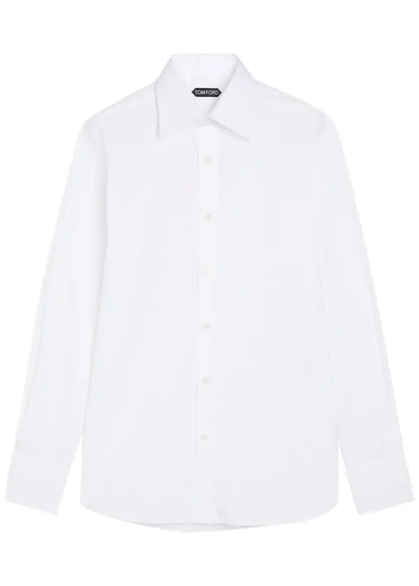 TOM FORD Cotton-poplin Shirt - White