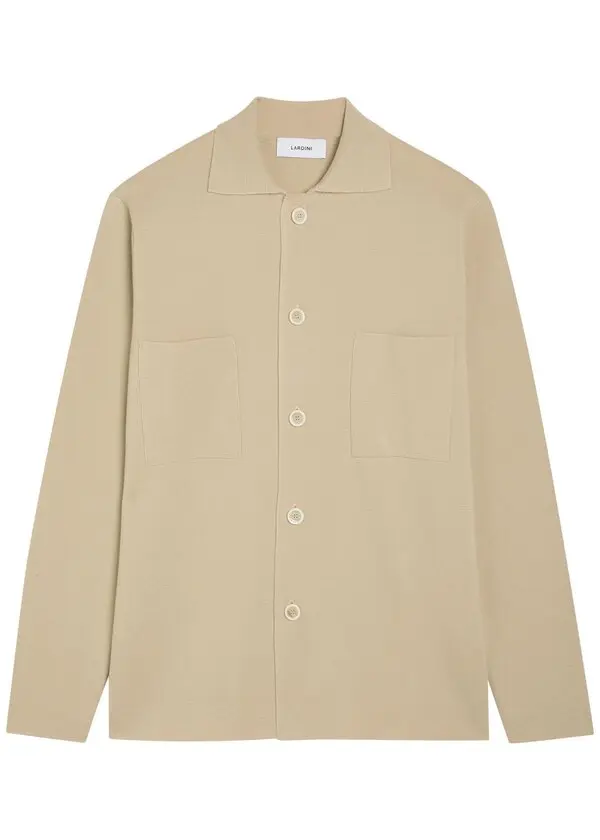 LARDINI Fine-knit Wool Jacket