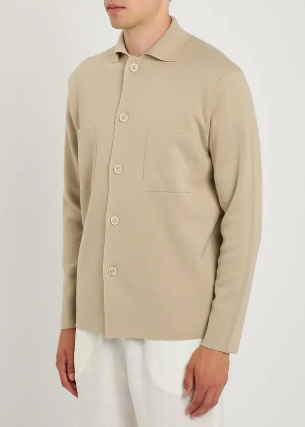 LARDINI Fine-knit Wool Jacket