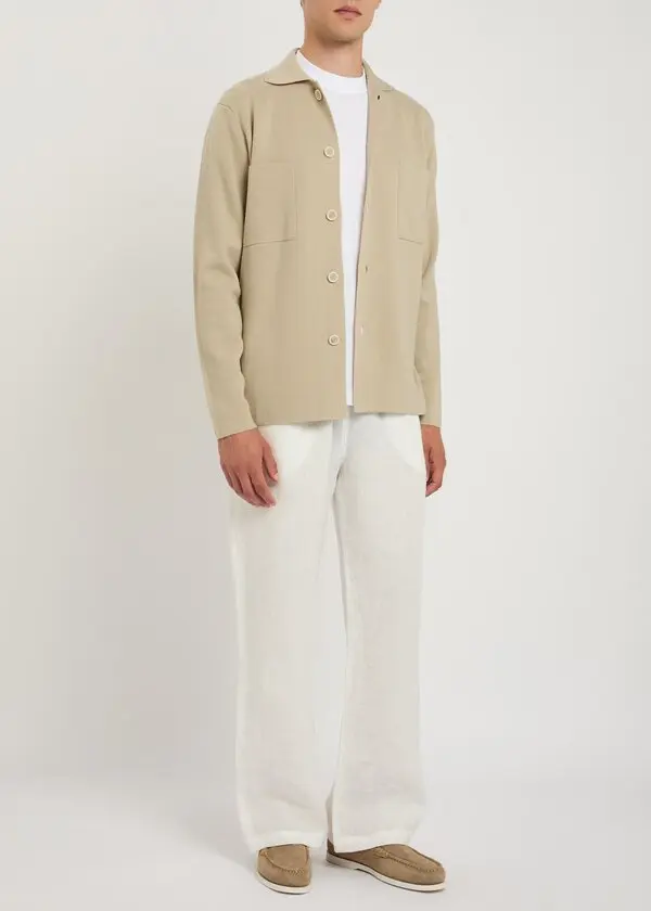 LARDINI Fine-knit Wool Jacket