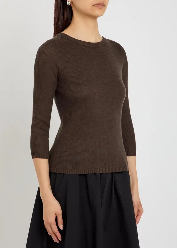 Vince Ribbed Cashmere And Silk-blend Top