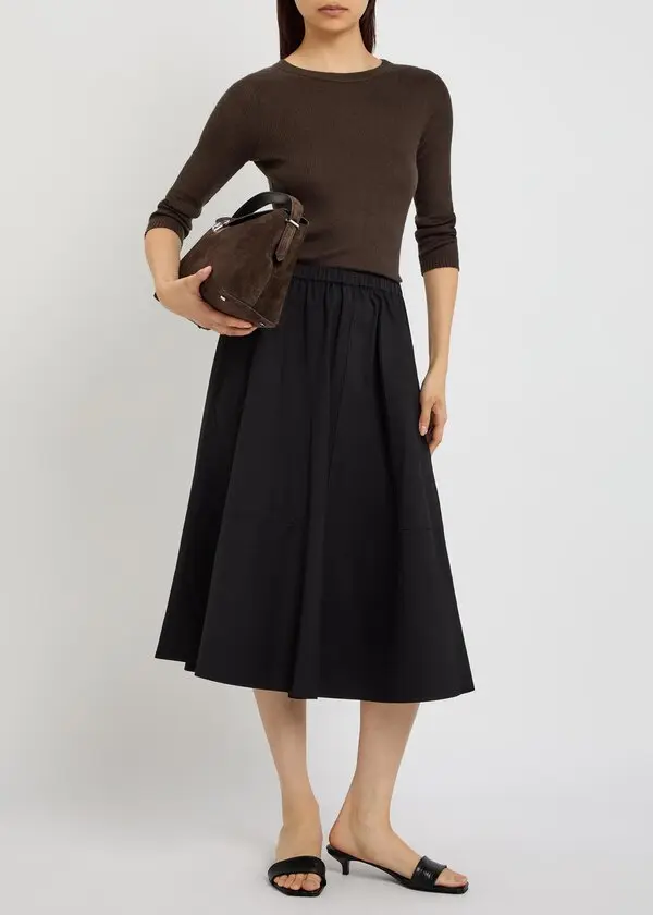 Vince Ribbed Cashmere And Silk-blend Top