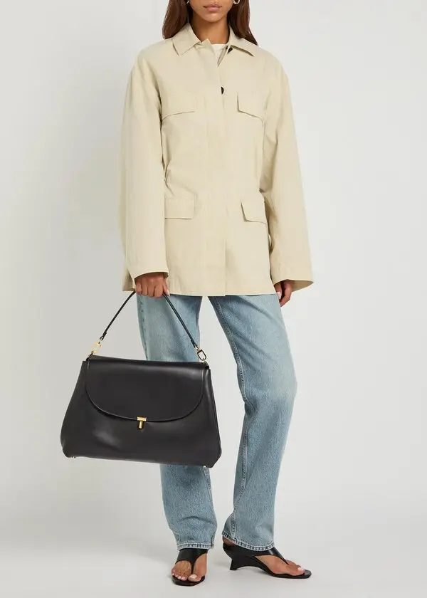 TOTEME T-lock Leather Satchel