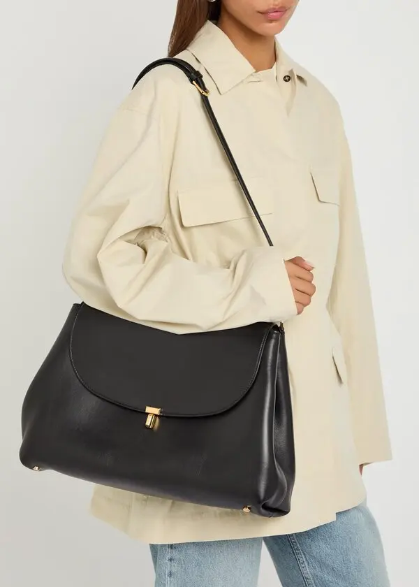TOTEME T-lock Leather Satchel