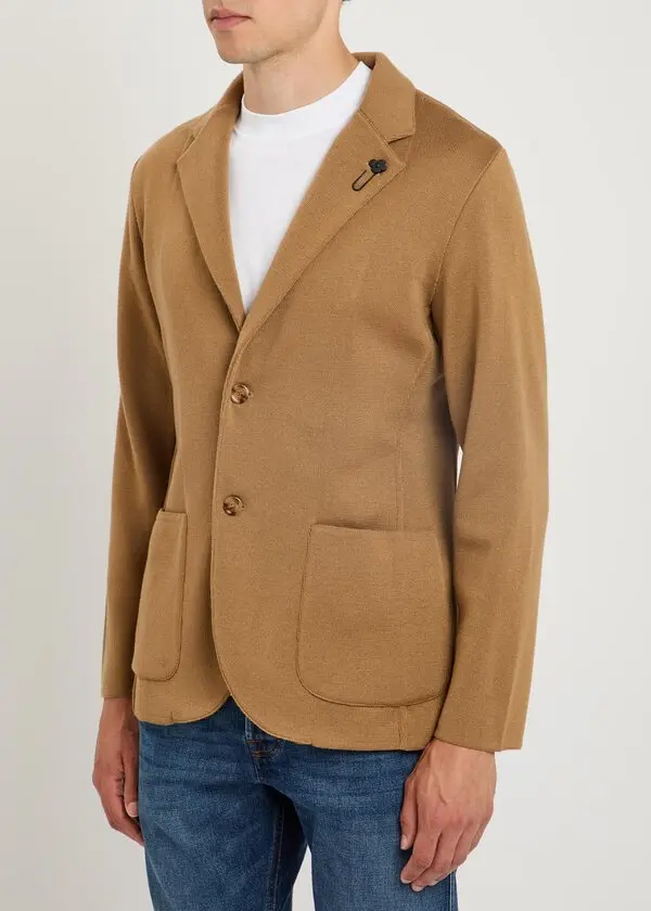LARDINI Fine-knit Wool Jacket