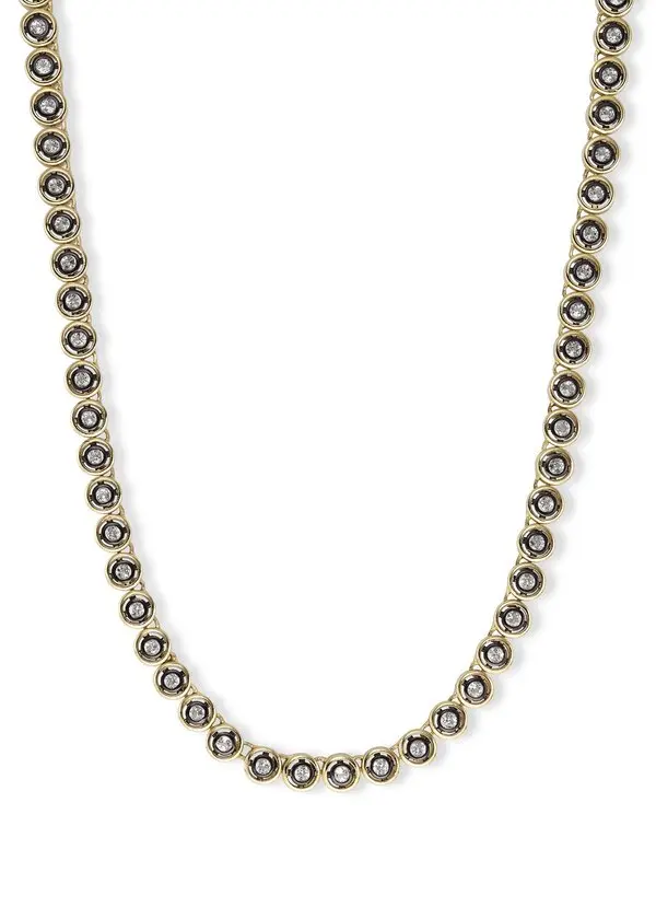LAURA VANN Cecily Crystal-embellished 18kt Gold-plated Necklace - Black